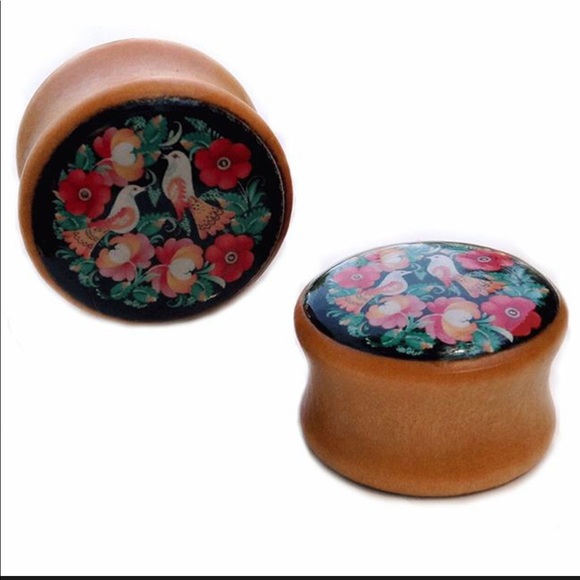 Jewelry | 1 Wooden Love Bird Ear Plugs | Poshmark